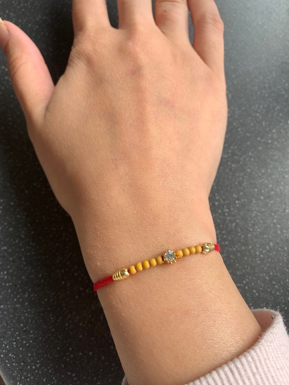Rakhi Protection Bracelet Red OM AUM Rakhi thread - Brother sister Ind ...